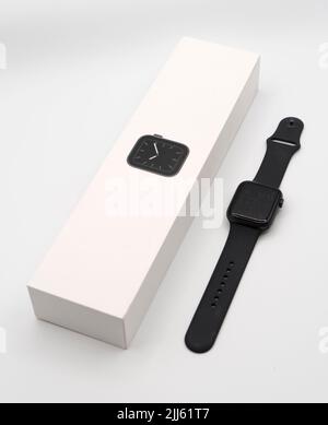 Apple Watch smartwatch cut out isolated on white background Stock Photo ...