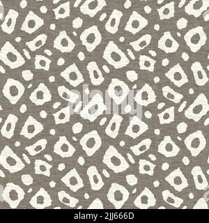 Hand drawn doodle linen effect texture pattern. Seamless woven natural gray decorative print for ...