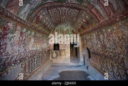 freskos inside Kokar church, Ihlara valley or Peristrema Valley, Ihlara ...