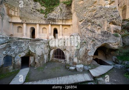 facade of Sumbullu church or Jacinth church, Ihlara valley or ...