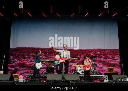 The Vaccines play the Sarah Nulty main stage at Tramlines Stock Photo ...