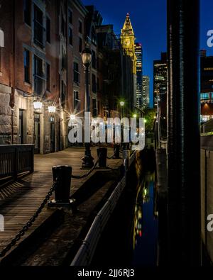 A night view of Newfoundland city in Canada Stock Photo - Alamy