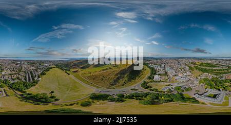 360° view of Aerial 360 equirectangular photo of Edinburgh Scotland UK ...