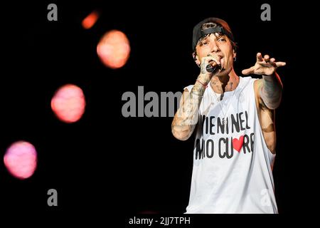 Niccolo Moriconi better known as Ultimo performs live on stage during ...