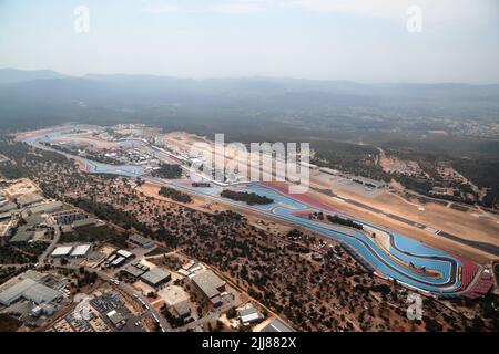 AERIAL VIEW. Le Castellet race track aka Paul Ricard race track with ...
