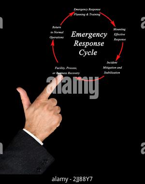 Components of Emergency Response Cycle Stock Photo - Alamy