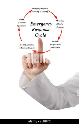 Components of Emergency Response Cycle Stock Photo - Alamy