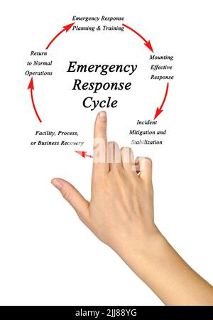 Components of Emergency Response Cycle Stock Photo - Alamy