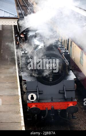 Vintage steam trains at Uckfield Railway Station on the Bluebell ...