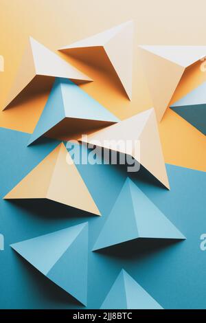 Triangular elements of paper, abstract Stock Photo - Alamy