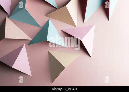 Triangular elements of paper, abstract Stock Photo - Alamy