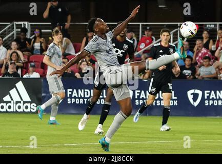 CF Montreal forward Mason Toye in action during the first half of an ...