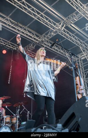 British band, Blackbeard's Tea Party playng live on stage at the ...