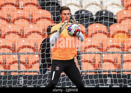 Stuart Moore #13 of Blackpool during the pre-game warmup Stock Photo ...