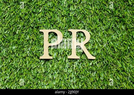 Alphabet letter in word PR (Abbreviation of purchase requisition or ...