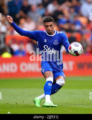 Everton’s Ben Godfrey during a pre-season friendly match at Goodison ...