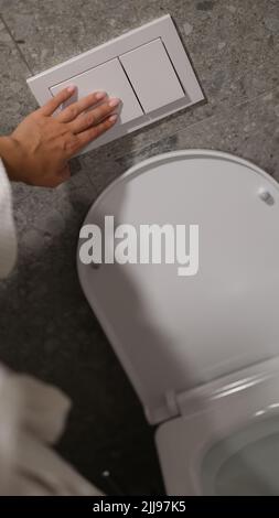 Modern toilet button. toilet with two separate buttons. Modern toilet ...