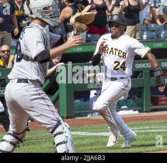 Pittsburgh Pirates' Greg Allen in action during a baseball game against ...