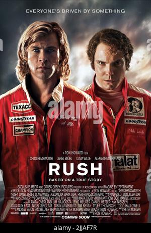 CHRIS HEMSWORTH, DANIEL BRÜHL POSTER, RUSH, 2013 Stock Photo - Alamy