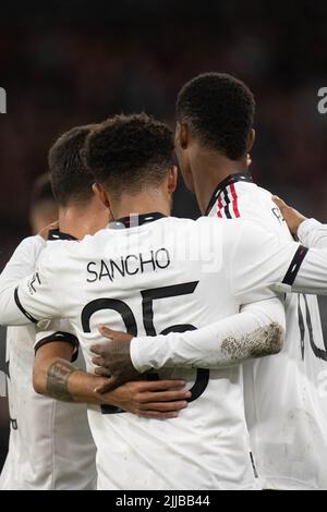 Jadon Sancho of Aston Villa during the Premier League match between ...