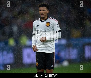 PERTH, AUSTRALIA - JULY 23: Jadon Sancho during the Pre-Season Friendly ...