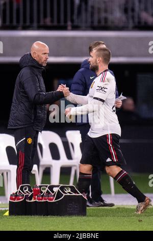 PERTH, AUSTRALIA - JULY 23: Luke Shaw of Manchester United during the ...
