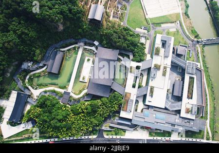 HANGZHOU, CHINA - JULY 25, 2022 - An aerial view of the Hangzhou ...