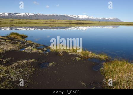 Landscape of the sea near Husavik on Iceland Stock Photo - Alamy