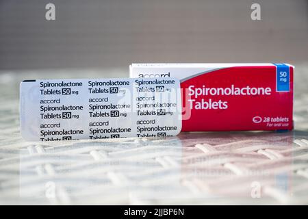 Spironolactone, a medicine used to treat heart failure and hypertension ...