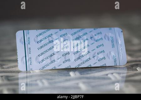 Furosemide, a medication used to treat fluid buildup (edema) due to ...