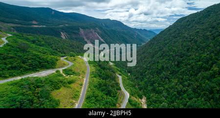Khanh Le Pass seen from above is beautiful and majestic. This is the ...