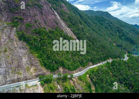 Khanh Le Pass seen from above is beautiful and majestic. This is the ...