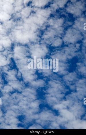 Altocumulus Castellanus Fair Weather Clouds in Blue Sky Stock Photo - Alamy