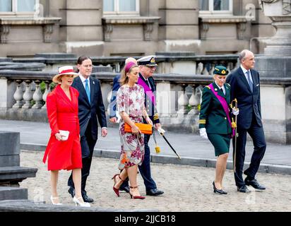 Princess Astrid, Prince Lorenz and Princess Delphine of Belgium ...