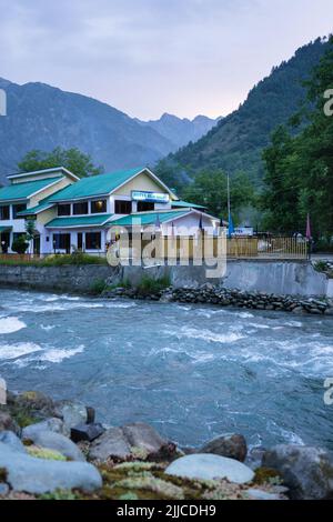 Lidder River flowing through Pahalgam Valley in Pahalgam , Kashmir ...