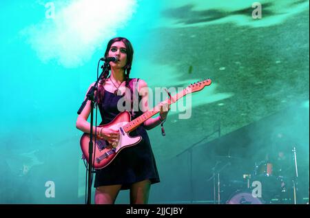 July 23, 2022: UK singer Gretel Hanlyn performing at Bluedot festival ...