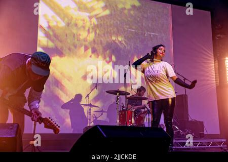 July 22, 2022: Valentine Caulfield of UK band Mandy, Indiana performing ...
