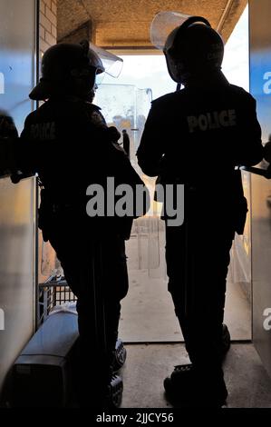 Western Australia Police (WAPOL) Riot Police in action Stock Photo - Alamy