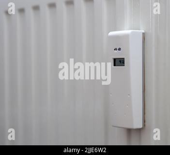 closeup of modern radiator with digital temperature Stock Photo - Alamy
