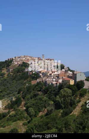 Panoramic view of the Molise village of Trivento, Italy Stock Photo - Alamy