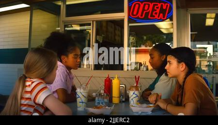 SUMMERING, from left: Lia Barnett, Sanai Victoria, Eden Grace Redfield ...