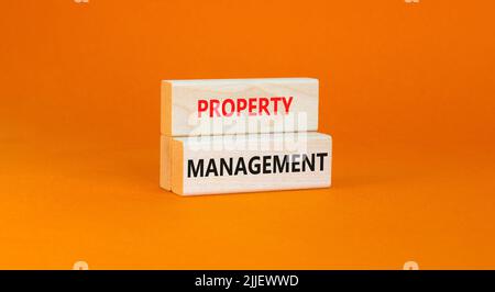 Property management symbol. Concept words Property management on wooden ...