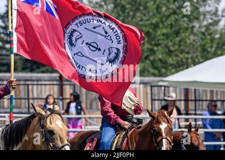 Treaty 7 flag and logo of the First Nations Dene community of Tsuut’ina ...
