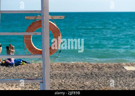 Old Crimea beach preserver life saver protection equipment ring ...