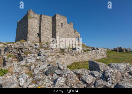 Marisco castle on the isle of Lundy, Bristol Channel Stock Photo - Alamy