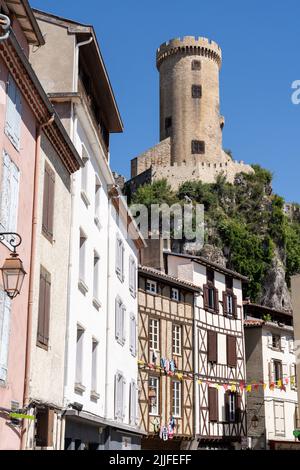 castle of Foix, 10th century, Foix, department of Ariège, Occitanie ...