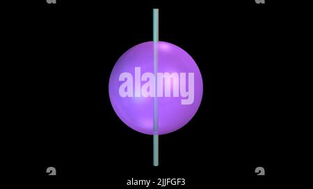 Transparent sphere with arrow inside . 3d render illustration ...