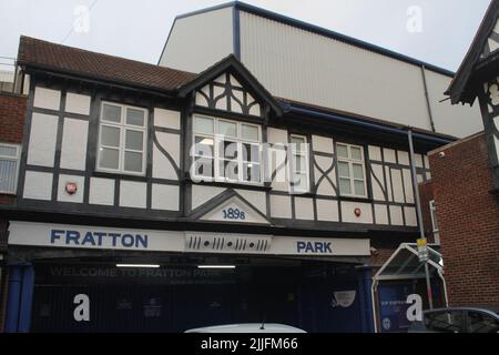 Fratton Park iconic front building at the end of Frogmore Road in ...