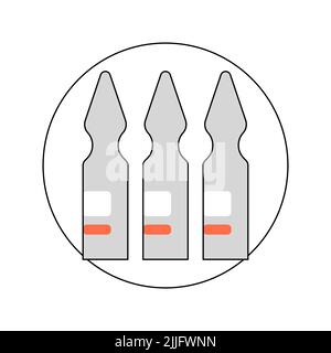 Round template pharmacy icon, medicament and pharmaceutical symbol ...