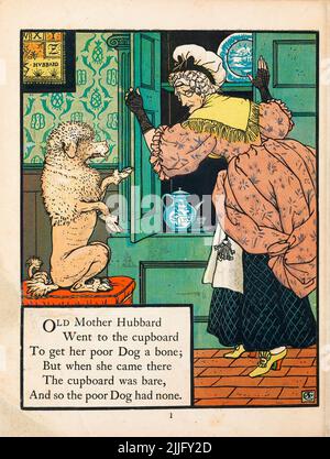 Old Mother Hubbard, illustrated children's book cover design ...